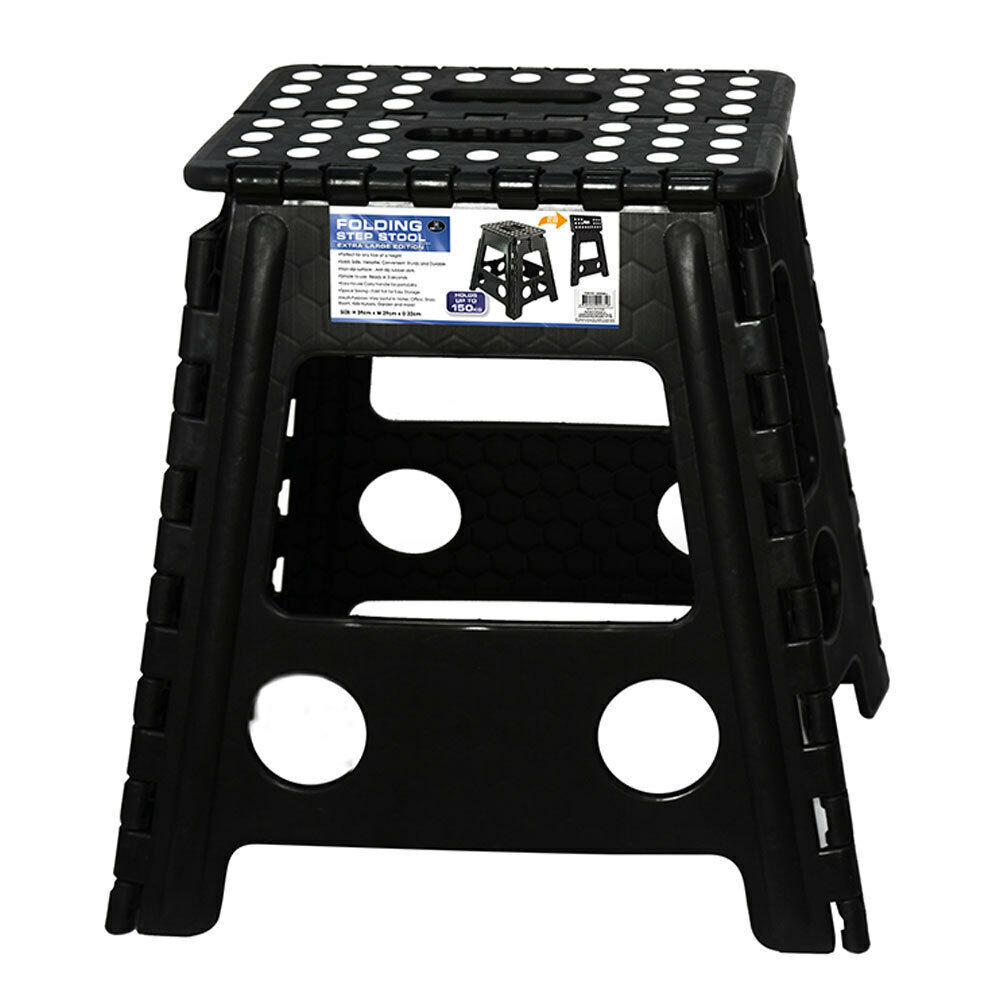 Buy Plastic Folding Step Stool Portable - Black - MyDeal Australia