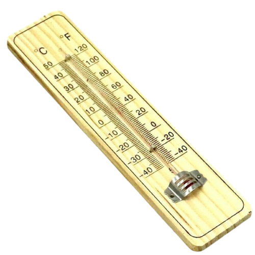 Buy WOODEN THERMOMETER Indoor Outdoor Glass Wall Hanging Room Sensor ...