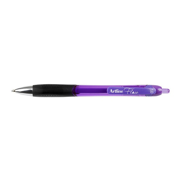 Buy Artline Flow Retractable Pen Purple Box of 12 187106 - MyDeal Australia
