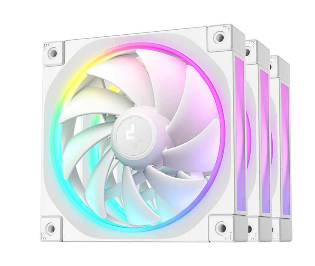Buy DeepCool FL12 3IN1 WH (3-Pack) 120mm Unique ARGB Fans, Low Noise, 4 ...