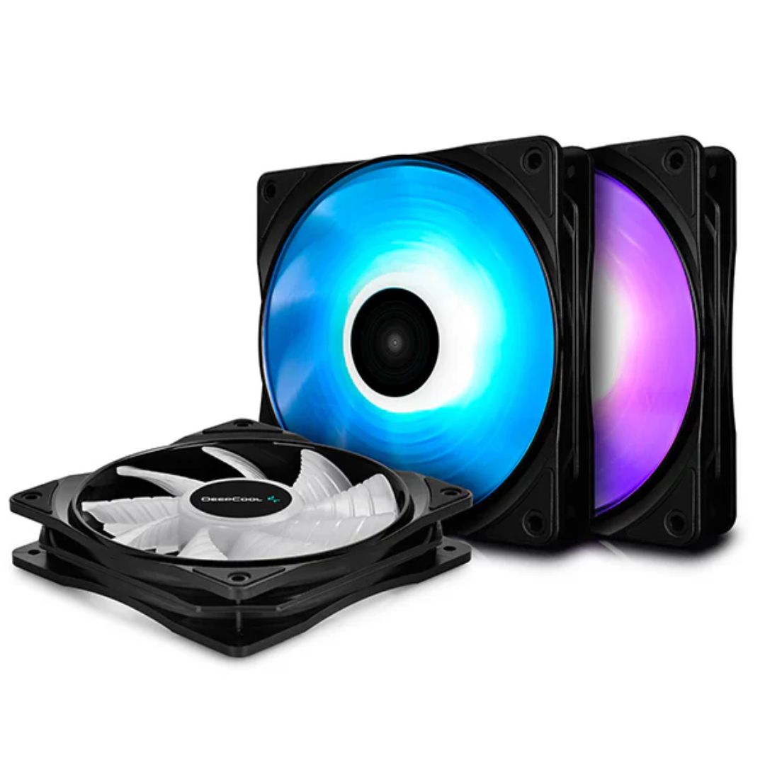 Buy DeepCool RF120 FS (3-Pack) LED Fan 120mm Preset Purple/Blue/Orange ...