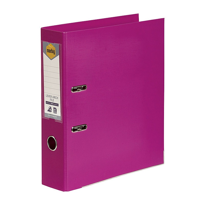 Buy Marbig Lever Arch File A4 Pe Pink 6601009 - MyDeal