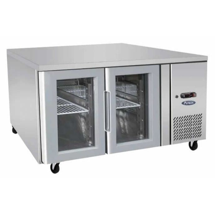 Buy Atosa Glass Two Door Cooling Table - MyDeal Australia