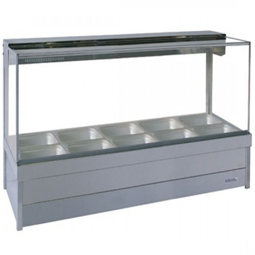 Buy Roband Square Glass Hot Food Display Bar, 10 pans double row with ...