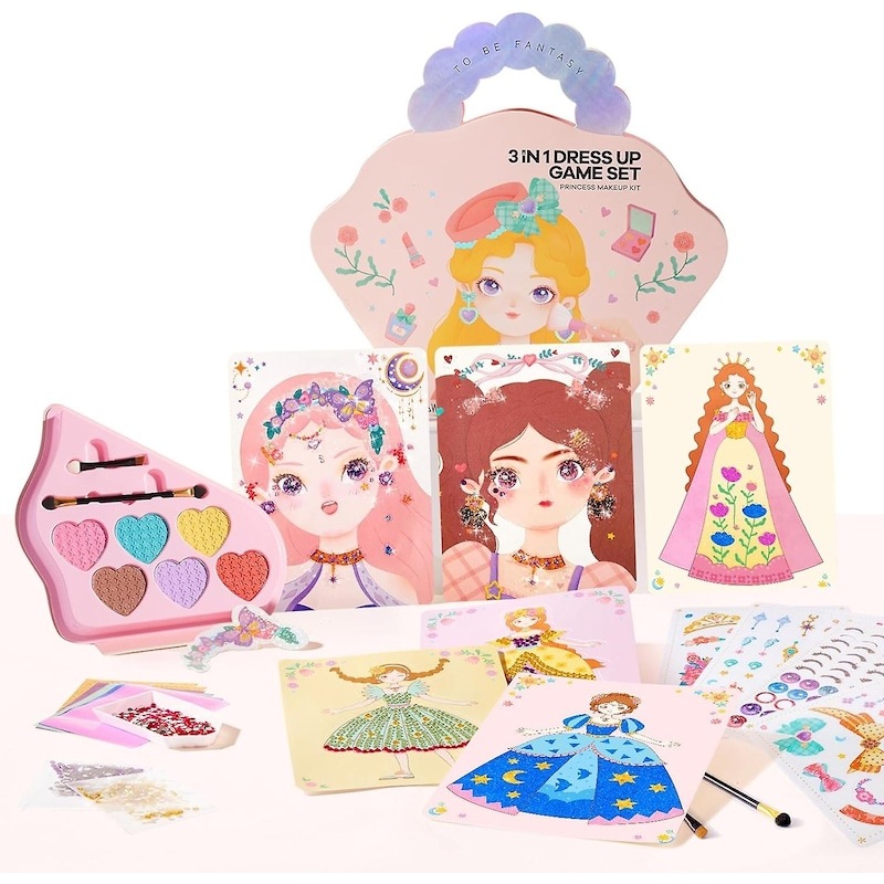 Buy 4-in-1 Dress Up Game Set, Princess Fantasy Makeup, Fantasy Dress-Up ...