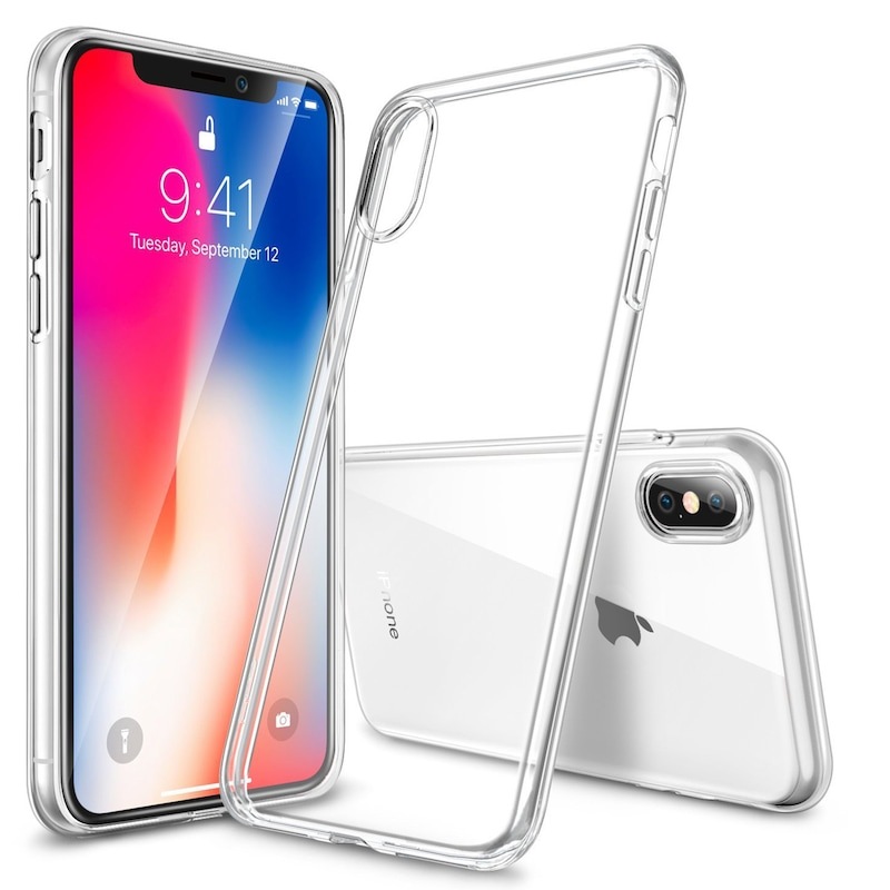 Buy Apple iPhone X (5.8") Ultra Slim Premium Crystal Clear TPU Gel Back Case by MEZON – Wireless ...