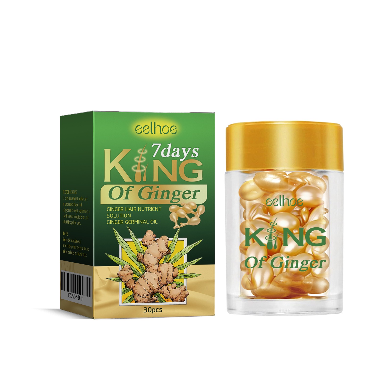 Buy EELHOE King Of Ginger, Hair Root Nourishing And Thickening Hair Strong Anti-Scalp Massage ...