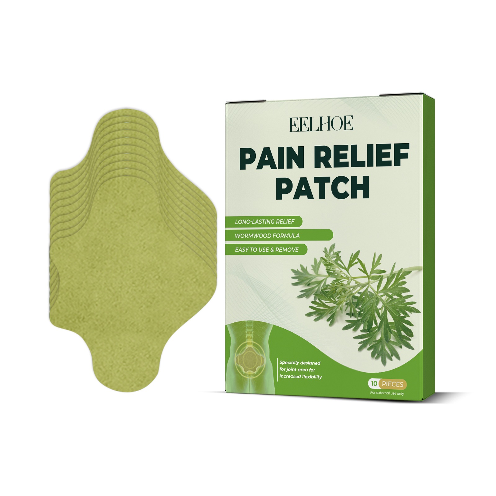 Buy EELHOE Wormwood Pain Relief Patch, Relieve Lumbar Neck Shoulder Vertebra Knee Joint Muscle ...