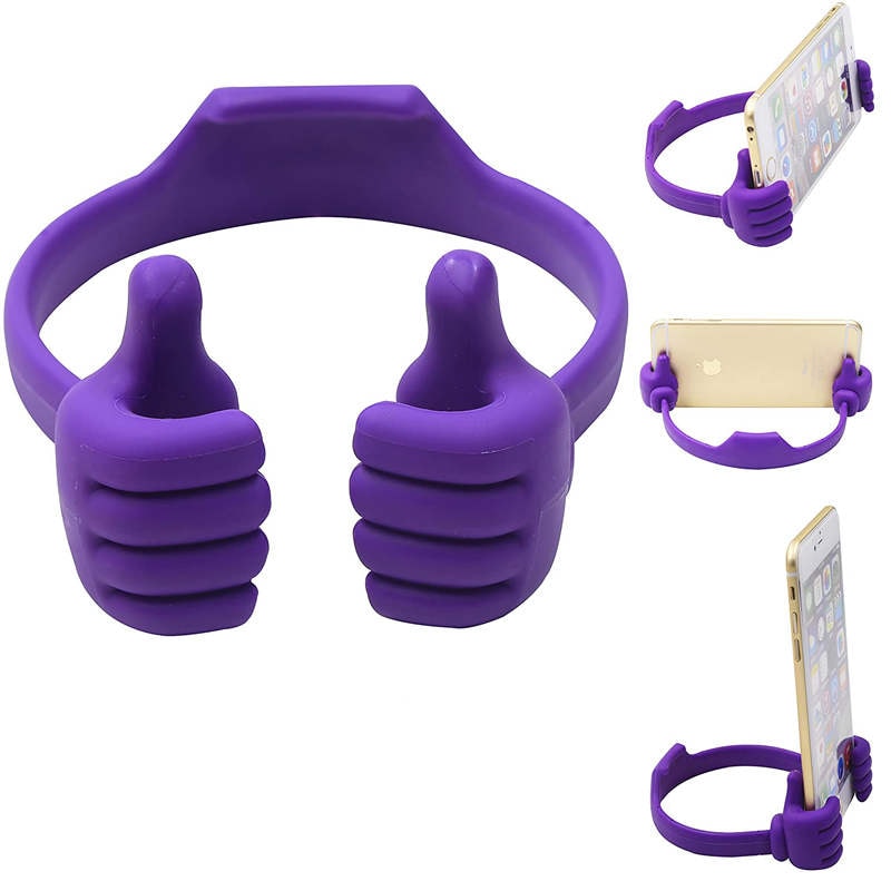Buy Flexible Thumb Cell Phone Holder Tablet Holder for Desk-Purple ...