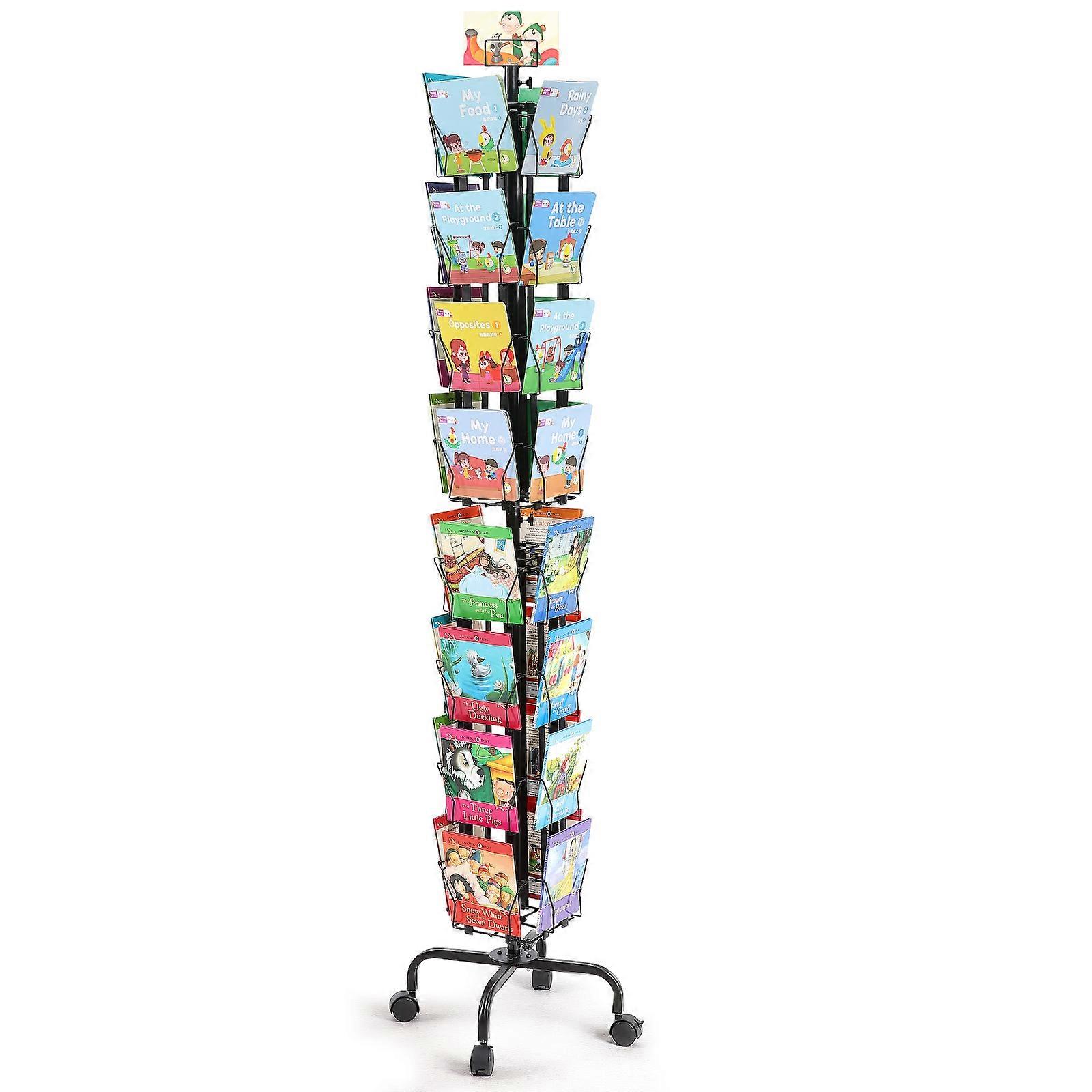 Buy Greeting Cards Display Rack, 32 Pockets Rotating Postcard Brochure ...