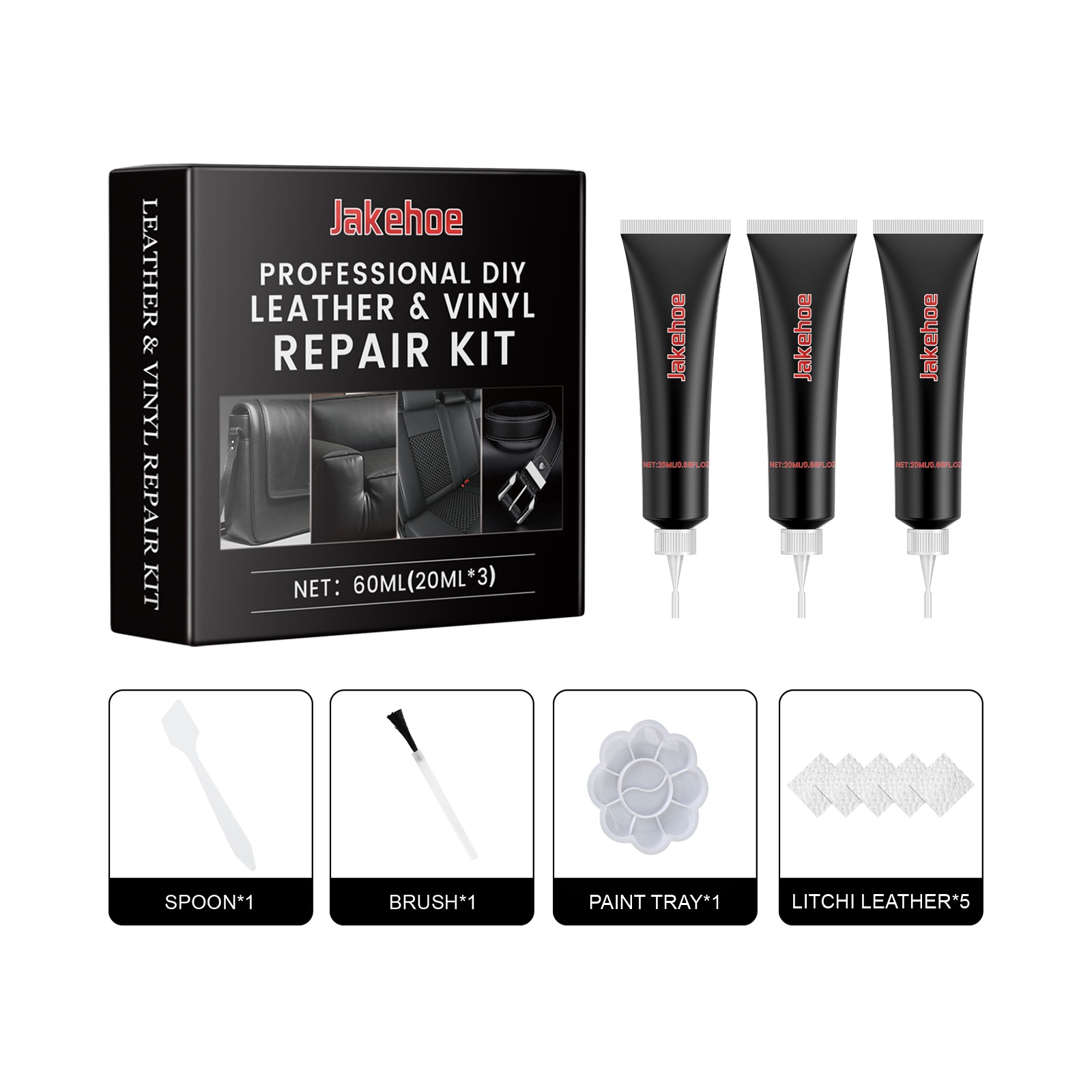 Buy Jakehoe Leather Repair Kit Furniture Sofa Seats Car Interior ...