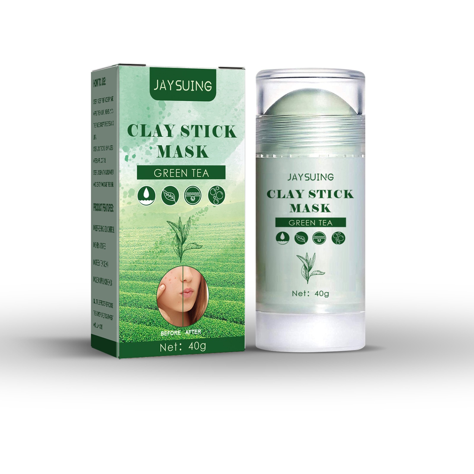 Buy Jaysuing Clay Stick Mask, Deep Cleansing Apply Mask Stick To Remove ...