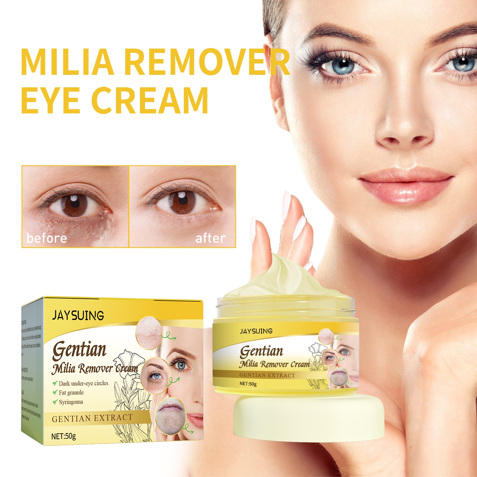 Buy Jaysuing Gentian Fat-Reducing Particle Cream, Resilient And ...