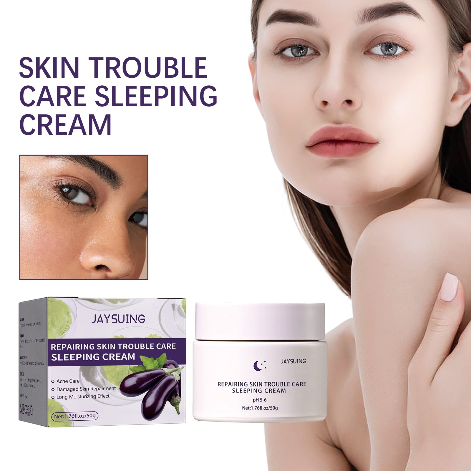 Buy Jaysuing Night Care Sleep Cream, Hydrating Night Repair Skin ...