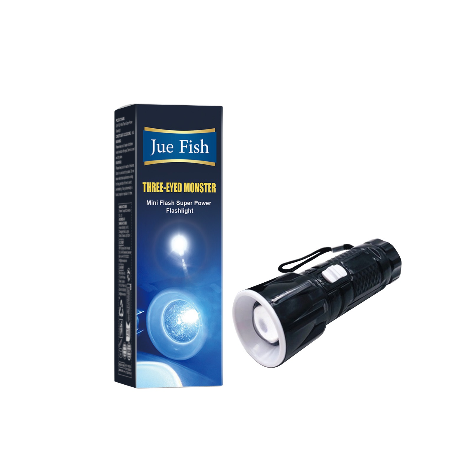 Buy Jue-Fish Mini Flash Flashlight Strong Light Multi-Purpose Long ...