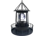 Buy LED Solar Powered Lighthouse, 360 Degree Rotating Lamp Courtyard ...