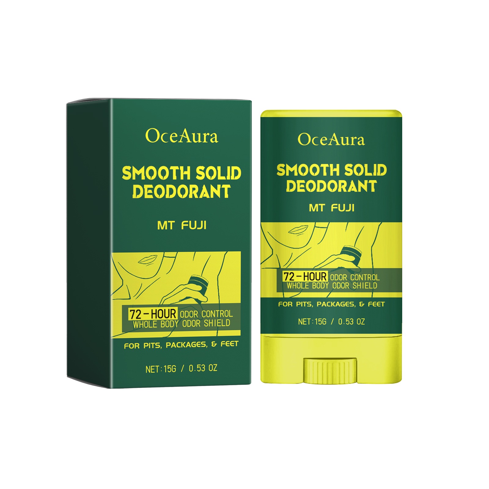 Buy OceAura Smooth Solid Deodorant, Body Underarm Body Odor Perspirant ...