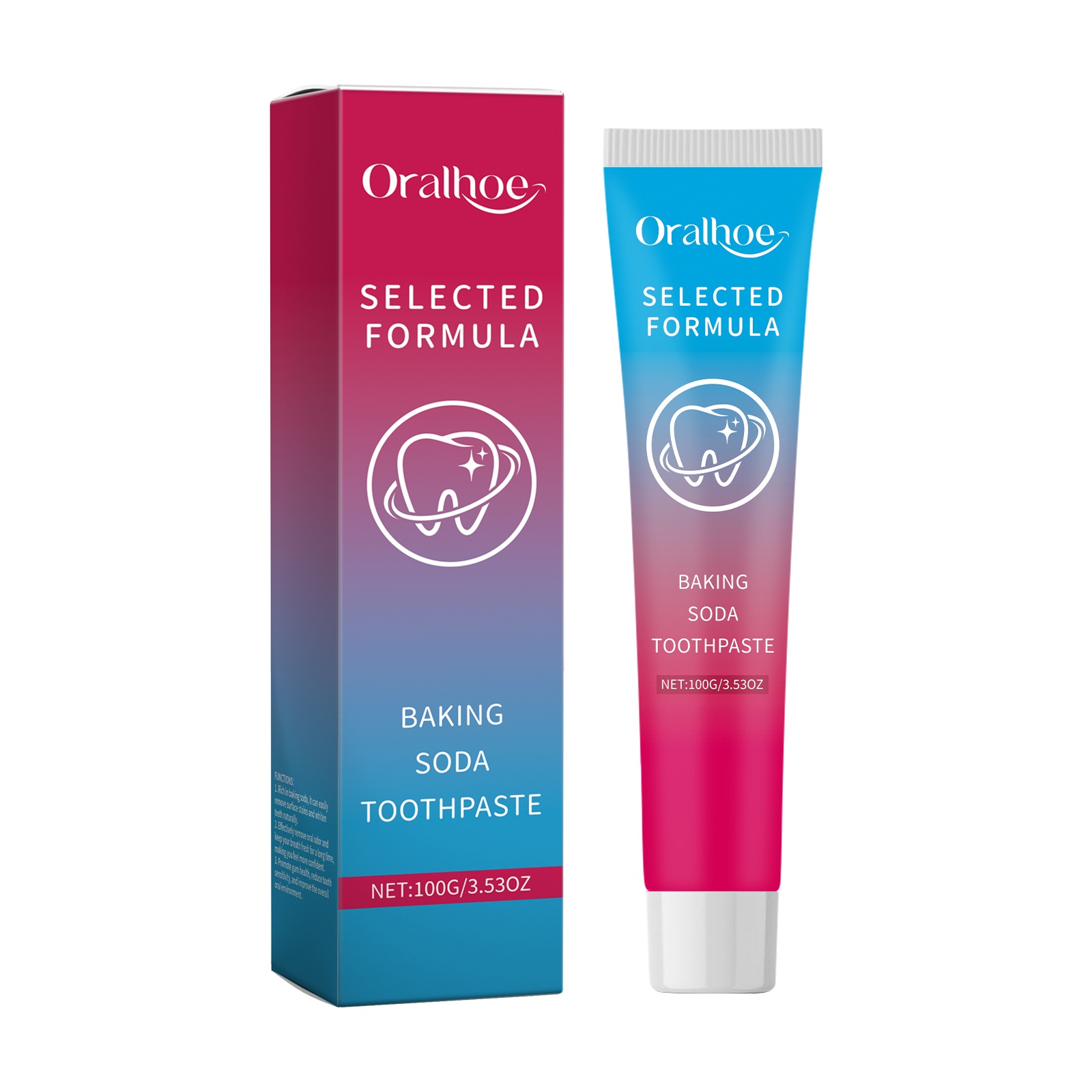 Buy Oralhoe Baking Soda Toothpaste, Mint Fresh Teeth Cleaning Care ...