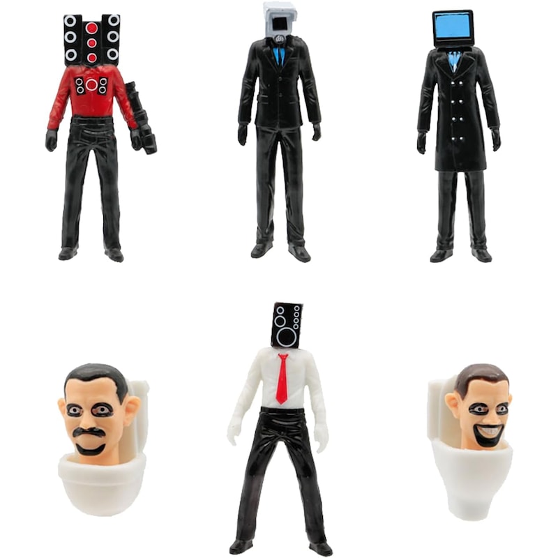 Buy Skibidi Toilet Desktop Figures Set - Birthday Decoration ...