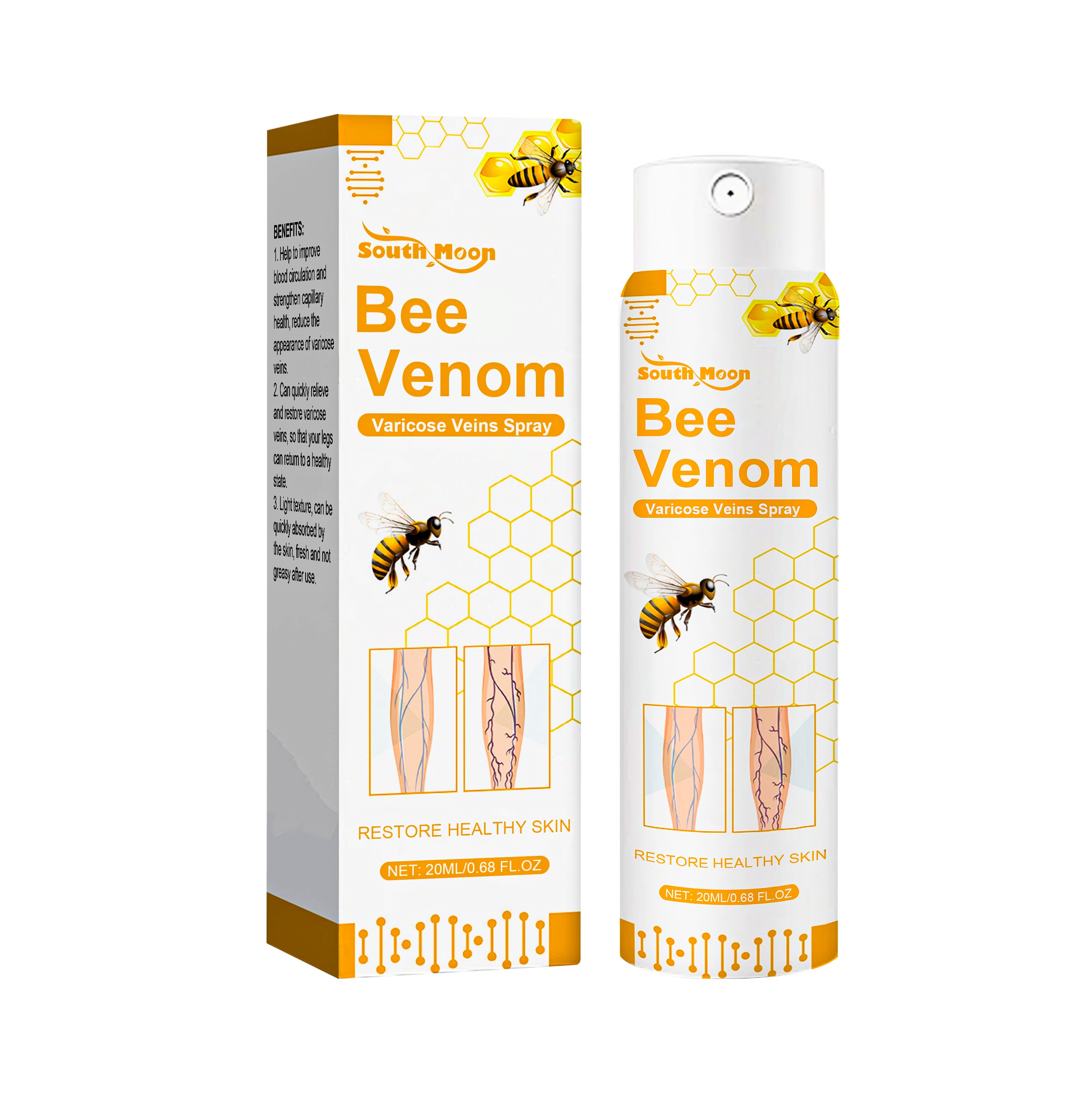 Buy South Moon Bee Venom Leg Treatment Spray, Daily Relief Of Leg ...