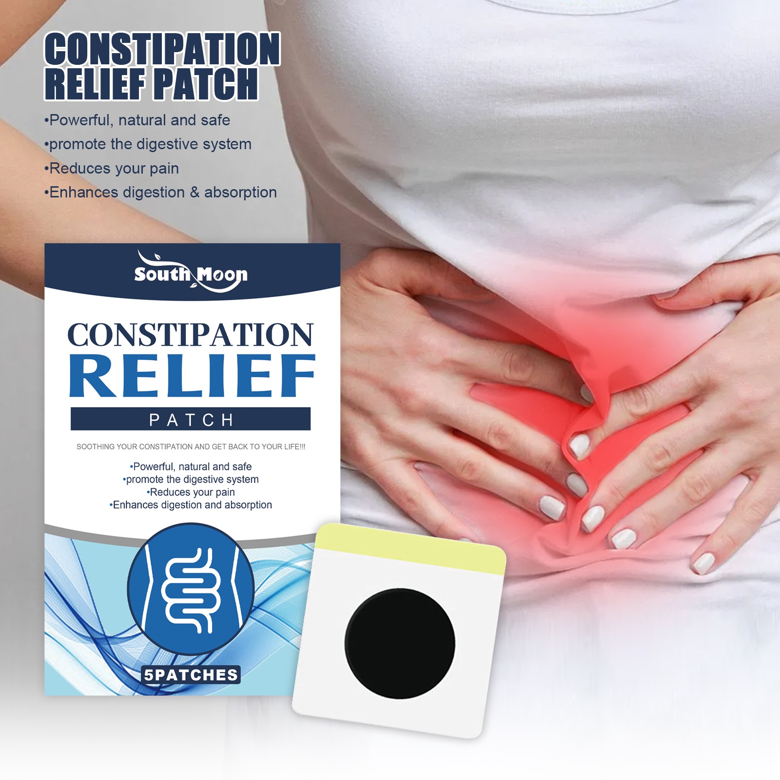 Buy South Moon Constipation Relief Patch, Relief Body Discomfort ...