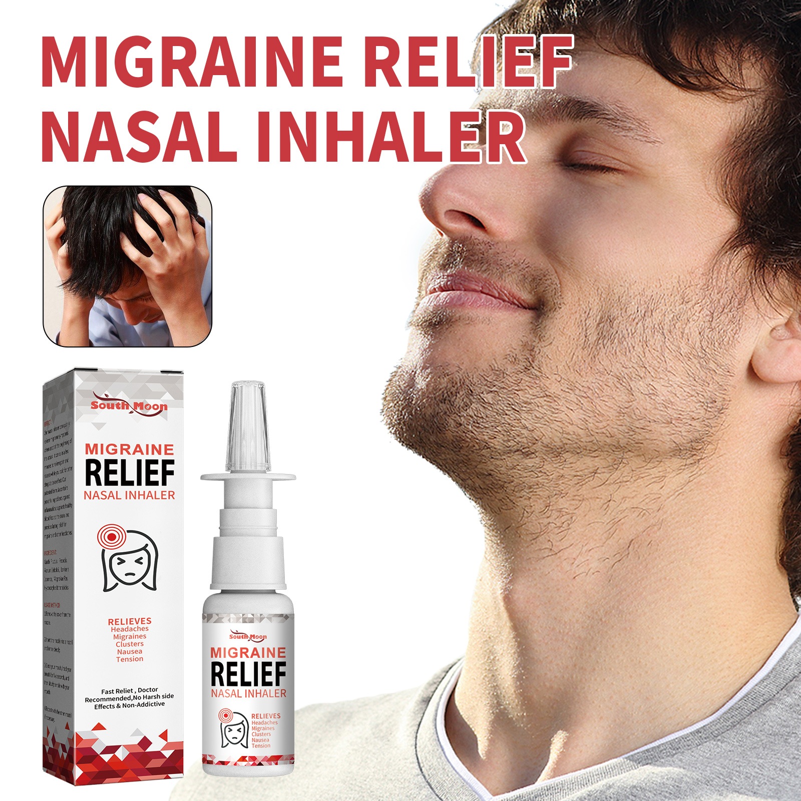 Buy South Moon Migraine Relief Nasal Inhaler, Relieve Nasal Discomfort ...