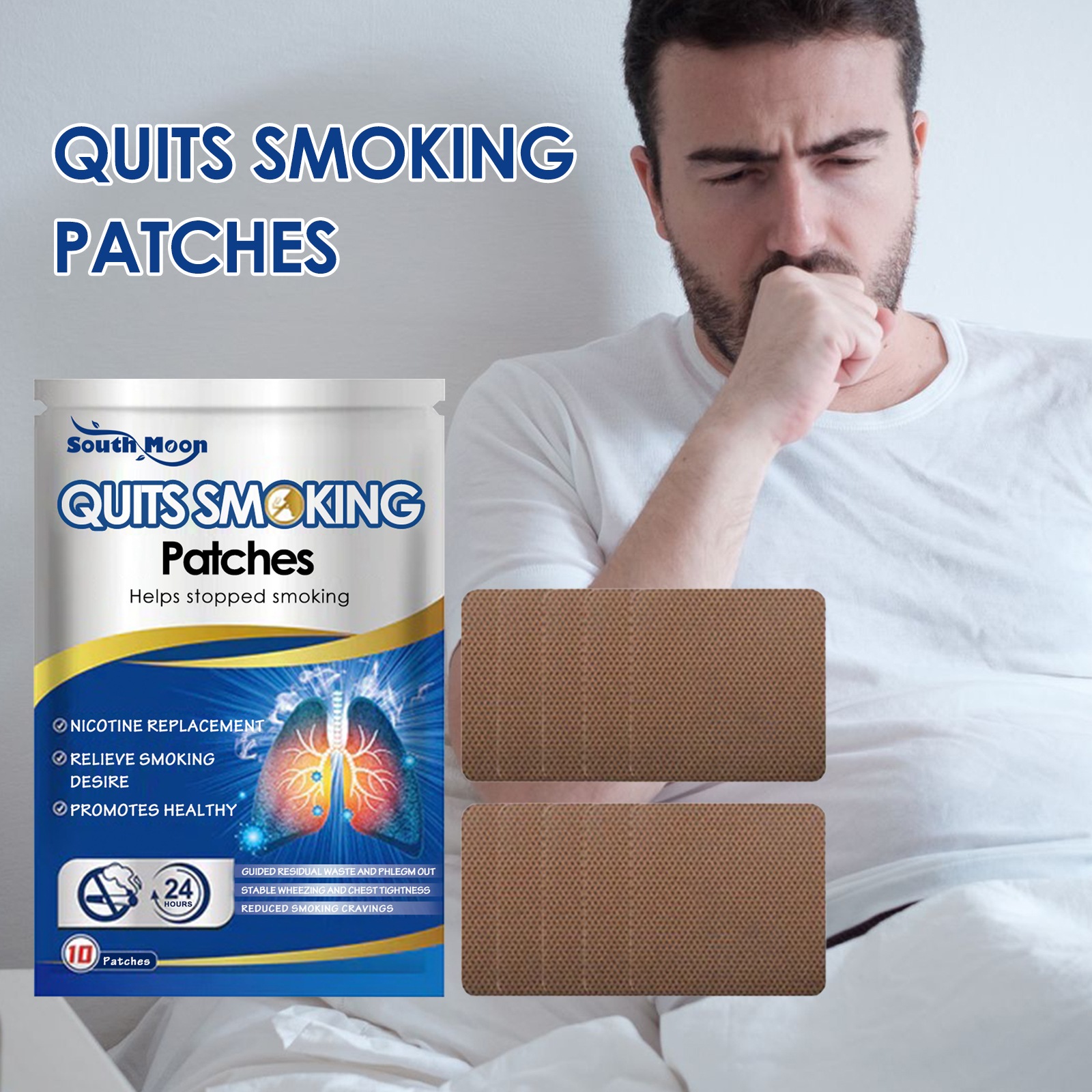 Buy South Moon Quits Smoking Patches, Relieve Throat Dry Itching AIDS ...