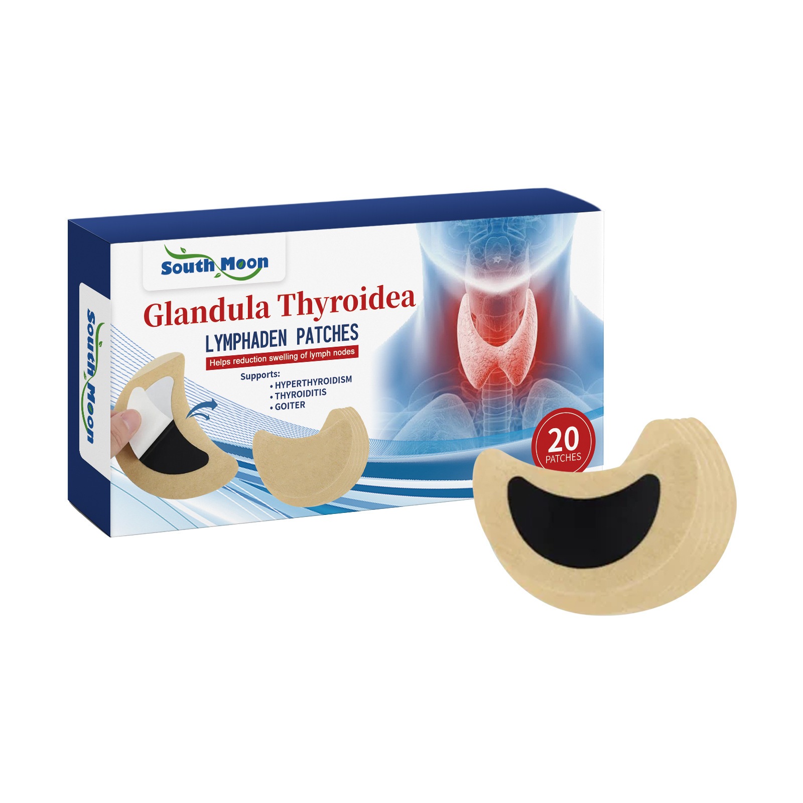 Buy South Moon Thyroid Gland Lymph Node Patches, Ease Neck Lumps Ear ...