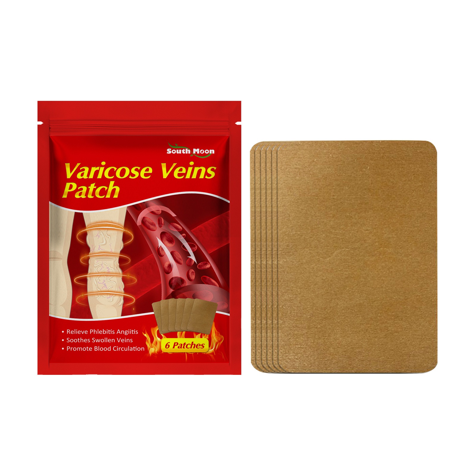 Buy South Moon Varicose Veins Patch, Relief Of Swelling Pain Earthworm ...