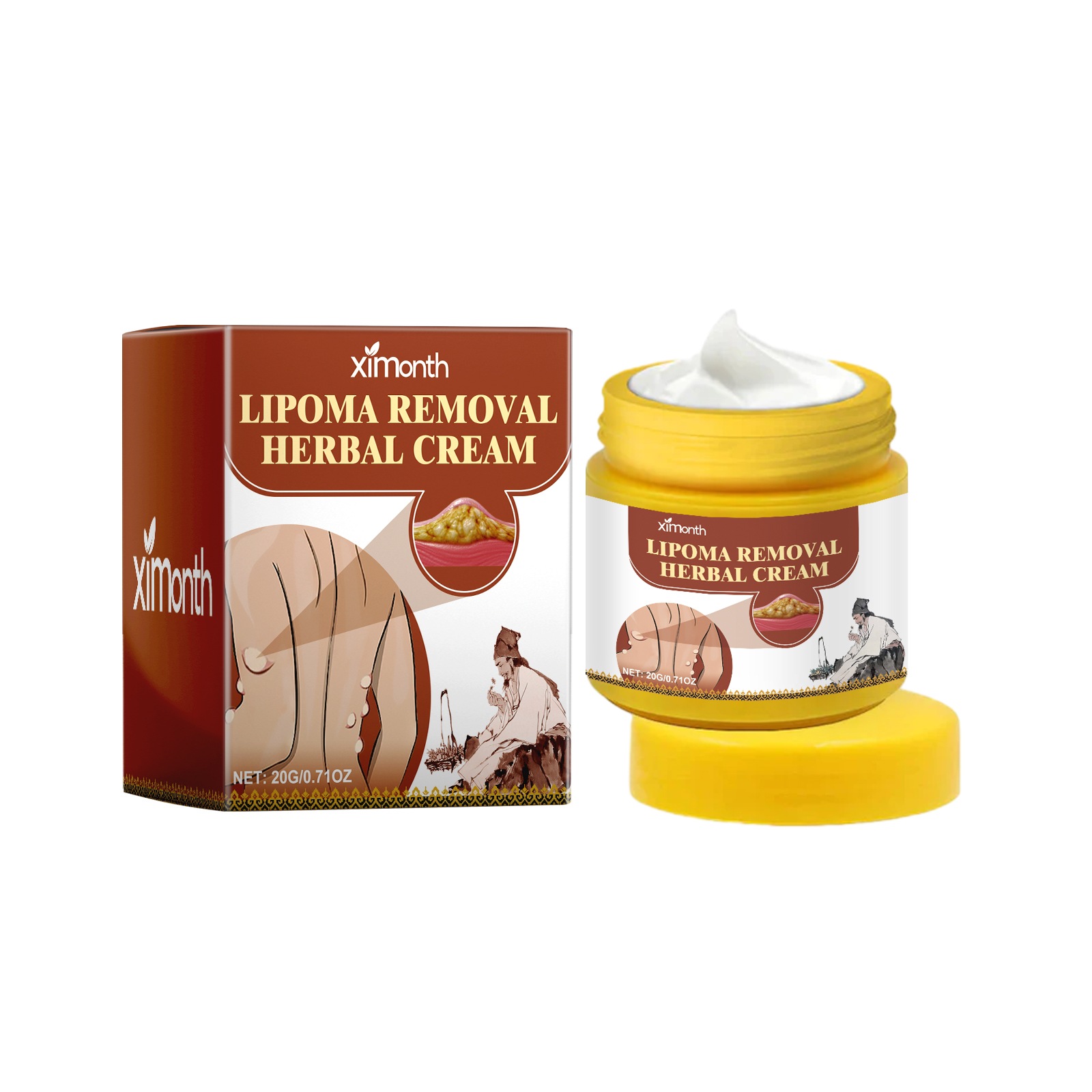 Buy Ximonth Lipoma Removal Herbal Cream, Repair A Variety Of Body Fat ...