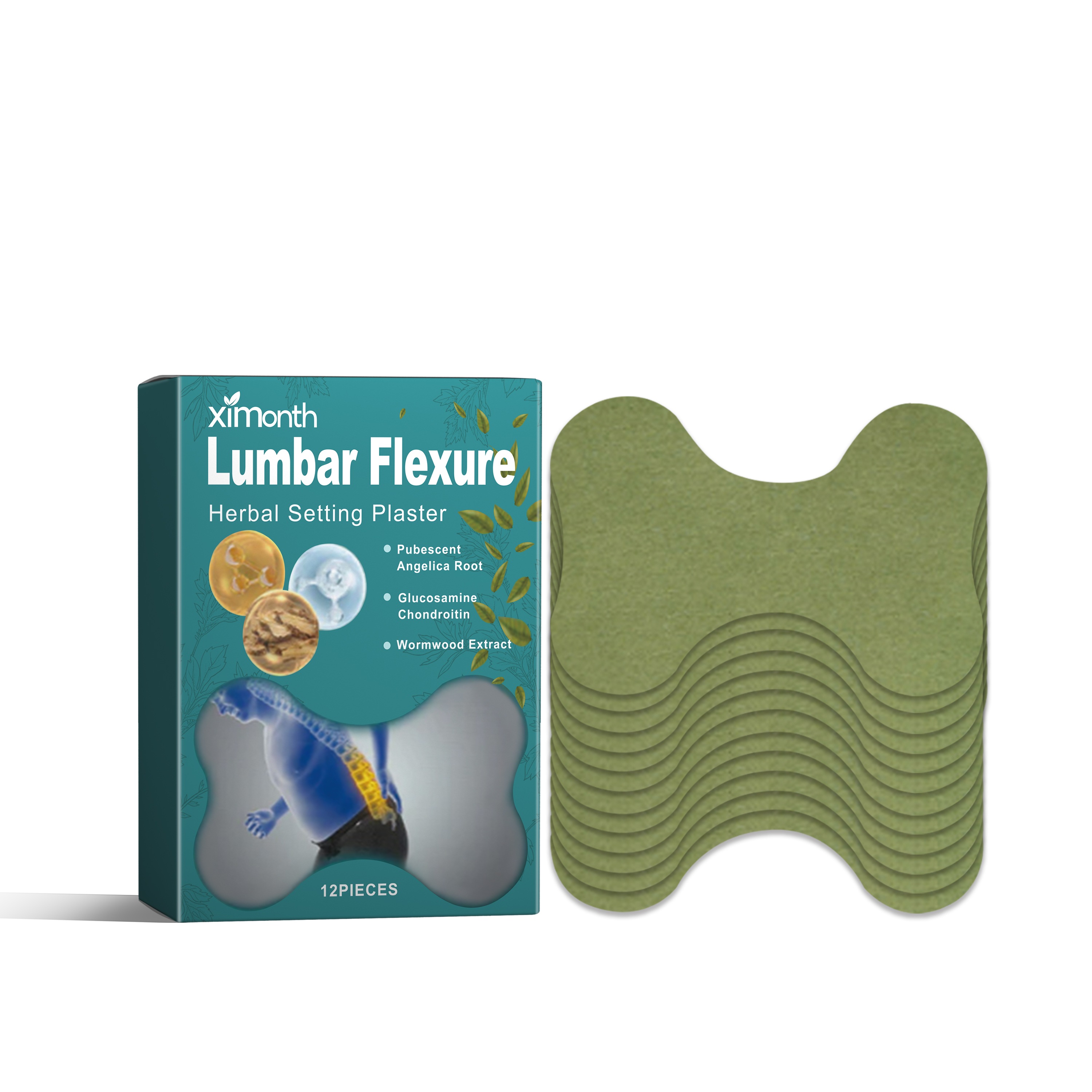 Buy Ximonth Lumbar Flexure Herbal Setting Plaster, Relieve Lumbar ...