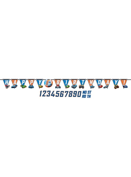 Buy Add an Age Hot Wheels Happy Birthday Banner Decoration - MyDeal ...