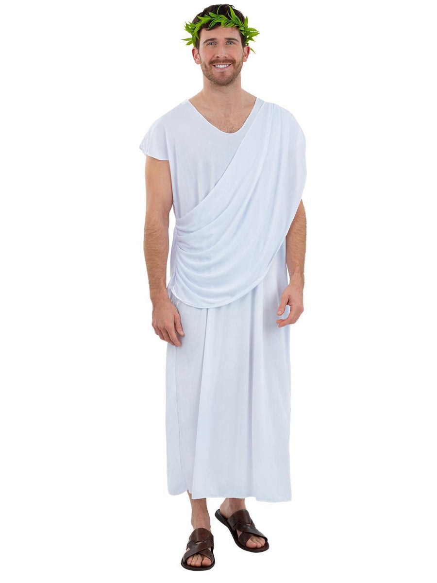 Buy Ancient Roman Mens White Toga Costume - MyDeal Australia