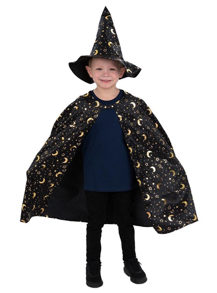 Buy Celestial Boys Wizard Cape And Hat Halloween Costume Set - MyDeal ...