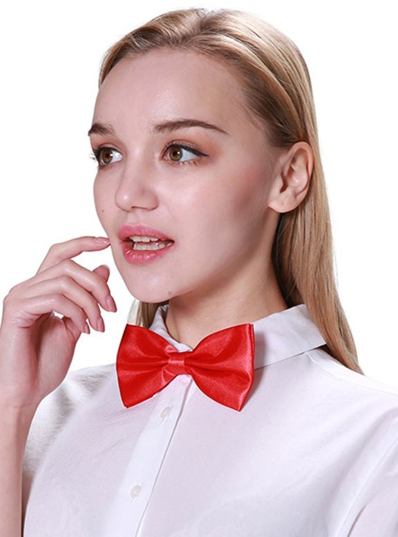 Buy Classic Red Satin Bow Tie Costume Accessory - MyDeal Australia
