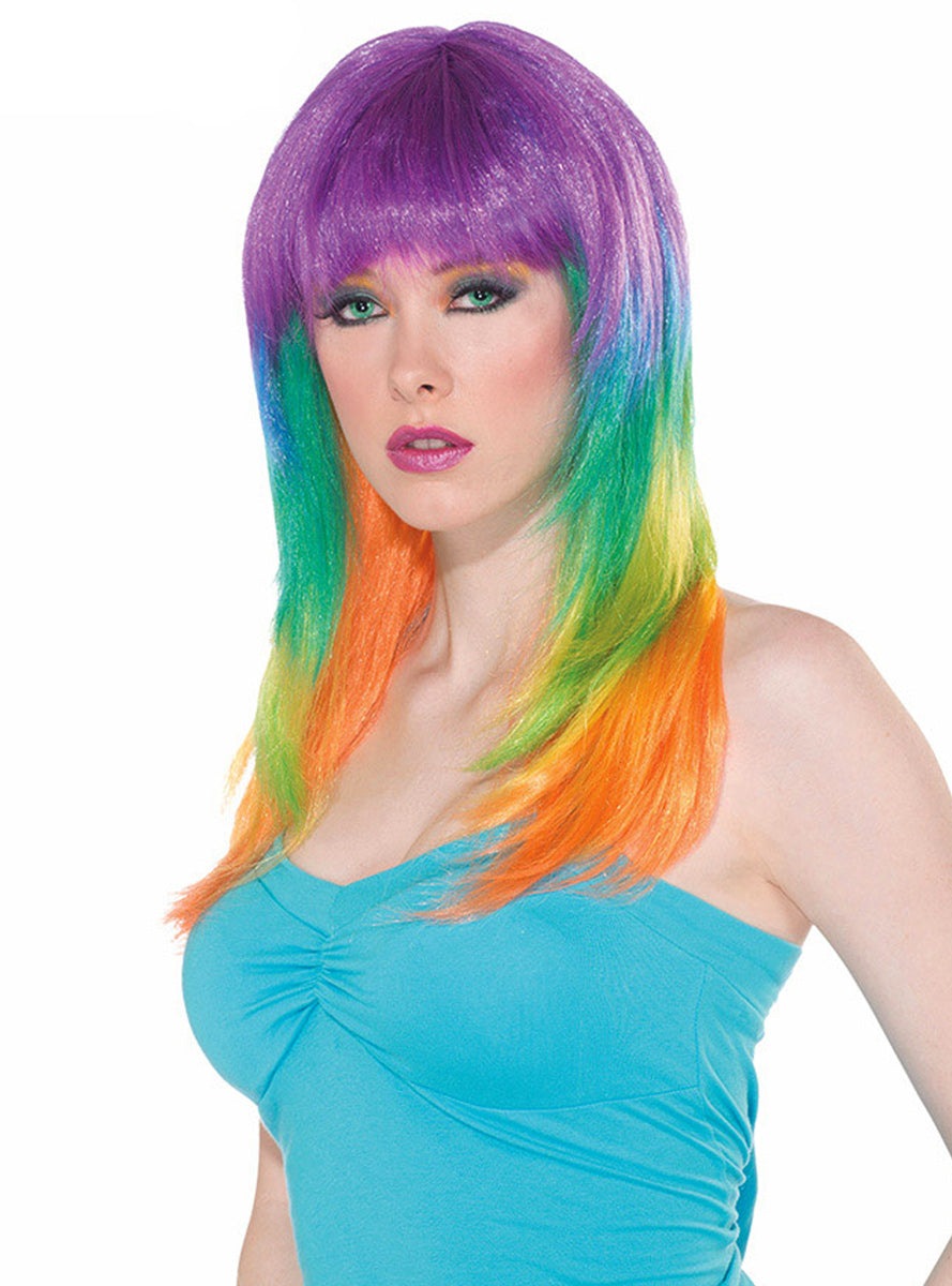 Buy Club Candy Womens Layered Rainbow Costume Wig - MyDeal Australia