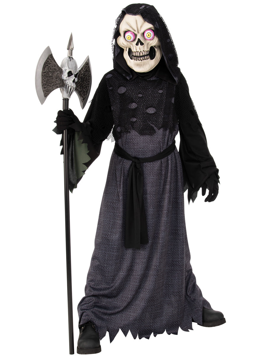 Buy Crazy Eyes Skeleton Boys Halloween Reaper Costume - MyDeal Australia