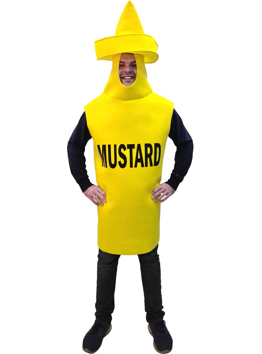 Buy Hilarious Yellow Mustard Bottle Adults Fancy Dress Costume - MyDeal ...