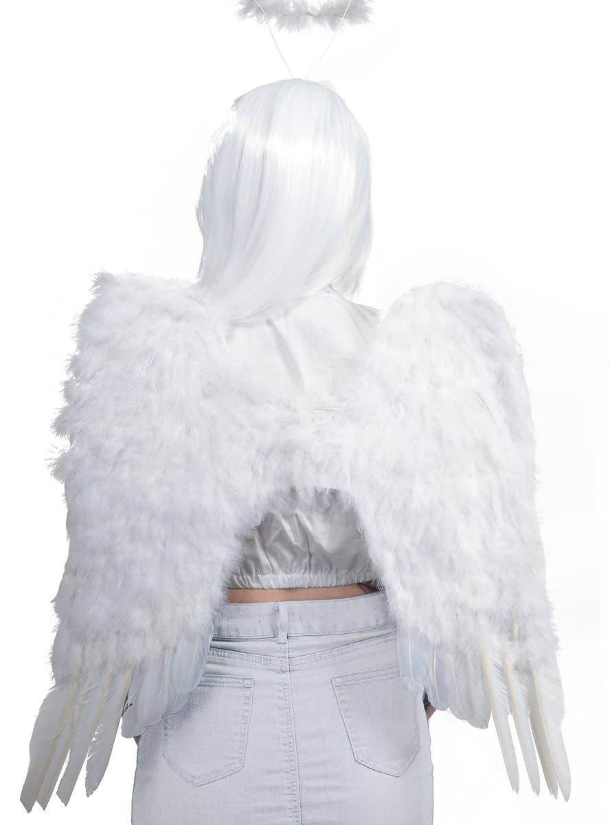 Buy Large Fluffy White Feather Angel Costume Wings - MyDeal Australia
