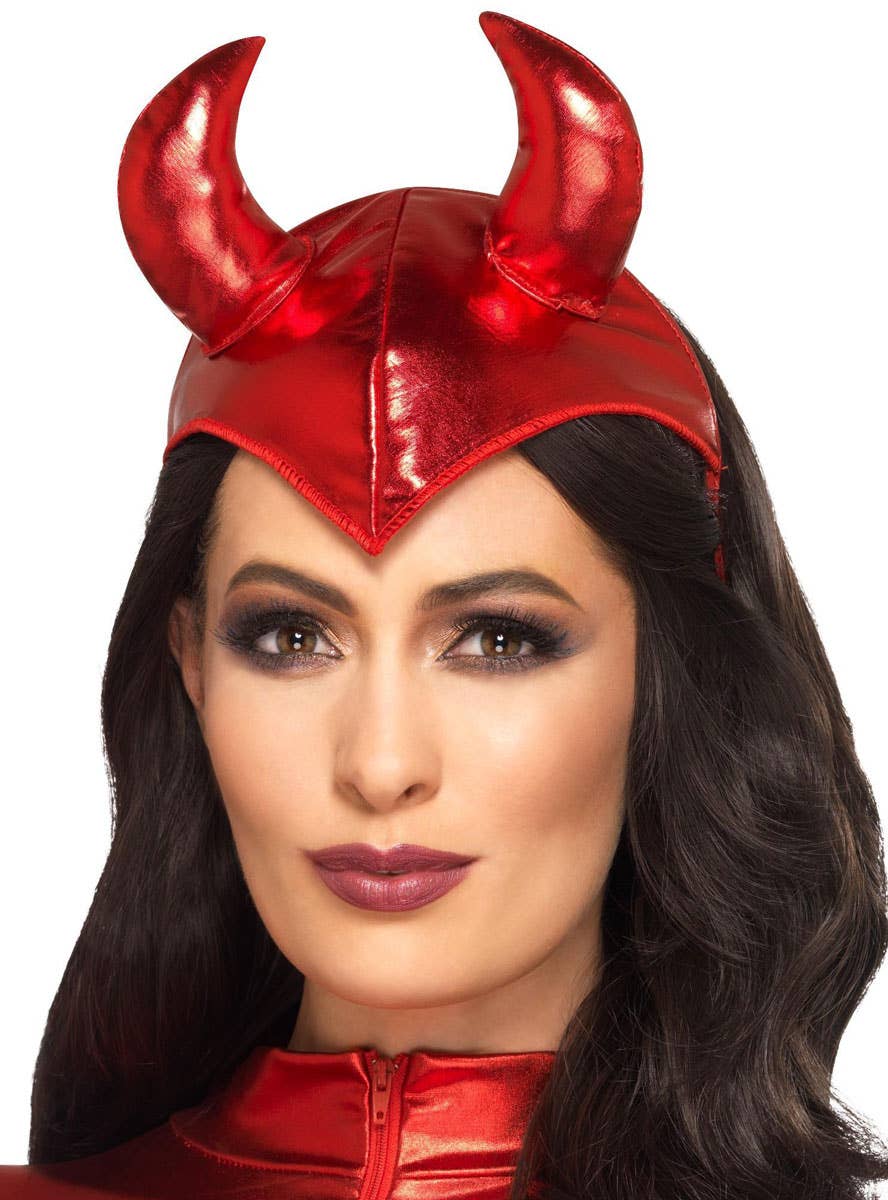 Buy Metallic Red Devil Horns Halloween Headpiece - MyDeal Australia