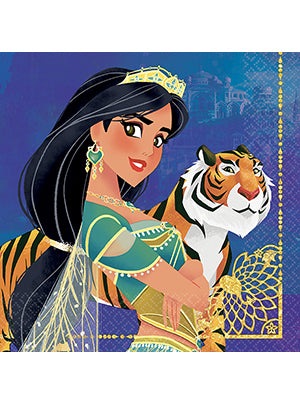 Buy Pack of 16 Princess Jasmine Paper Lunch Napkins - MyDeal Australia