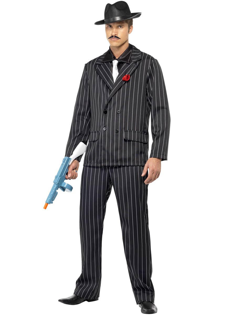 Buy Razzle Dazzle Mens Black Pinstripe 1920s Costume - MyDeal Australia