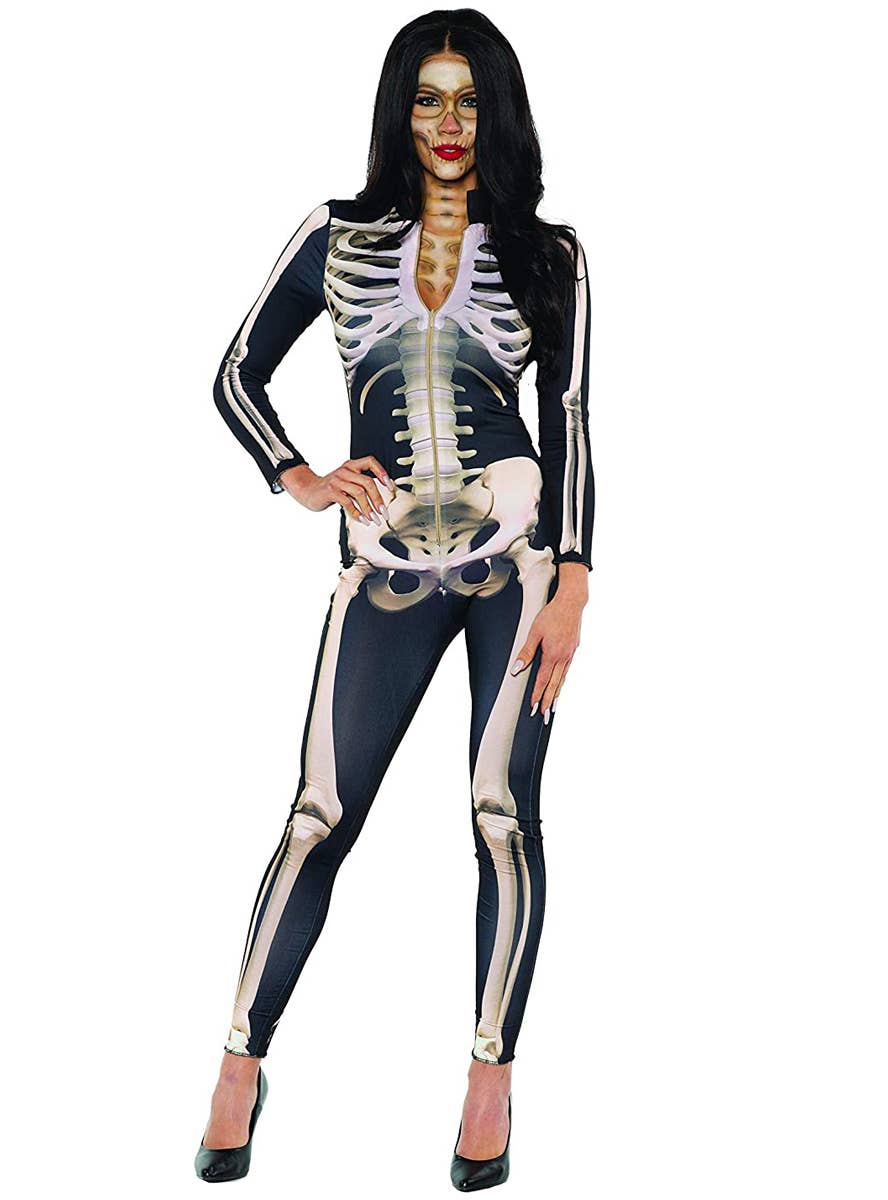 Buy Skeleton Suit Sexy Womens Halloween Costume - MyDeal Australia
