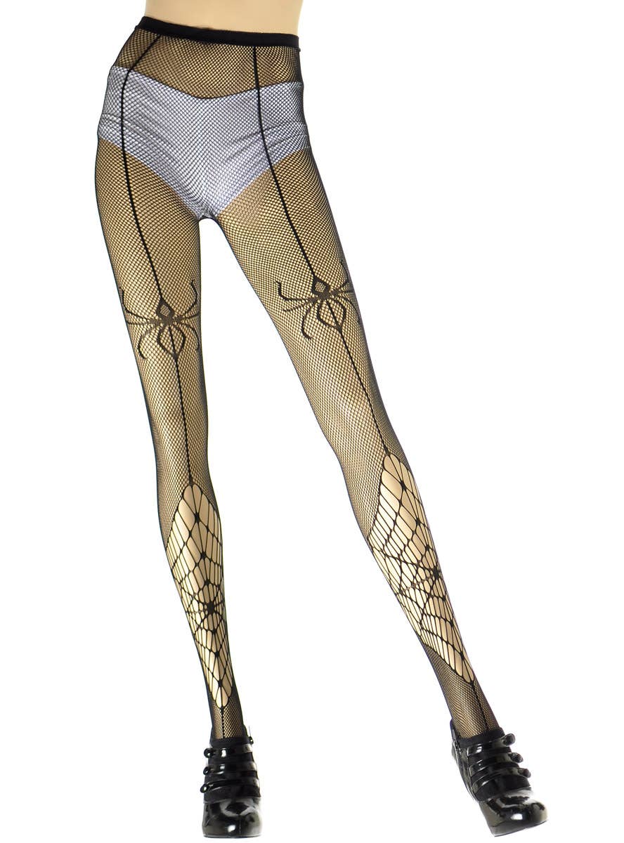 Buy Spider Web Full Length Womens Fishnet Halloween Stockings - MyDeal ...