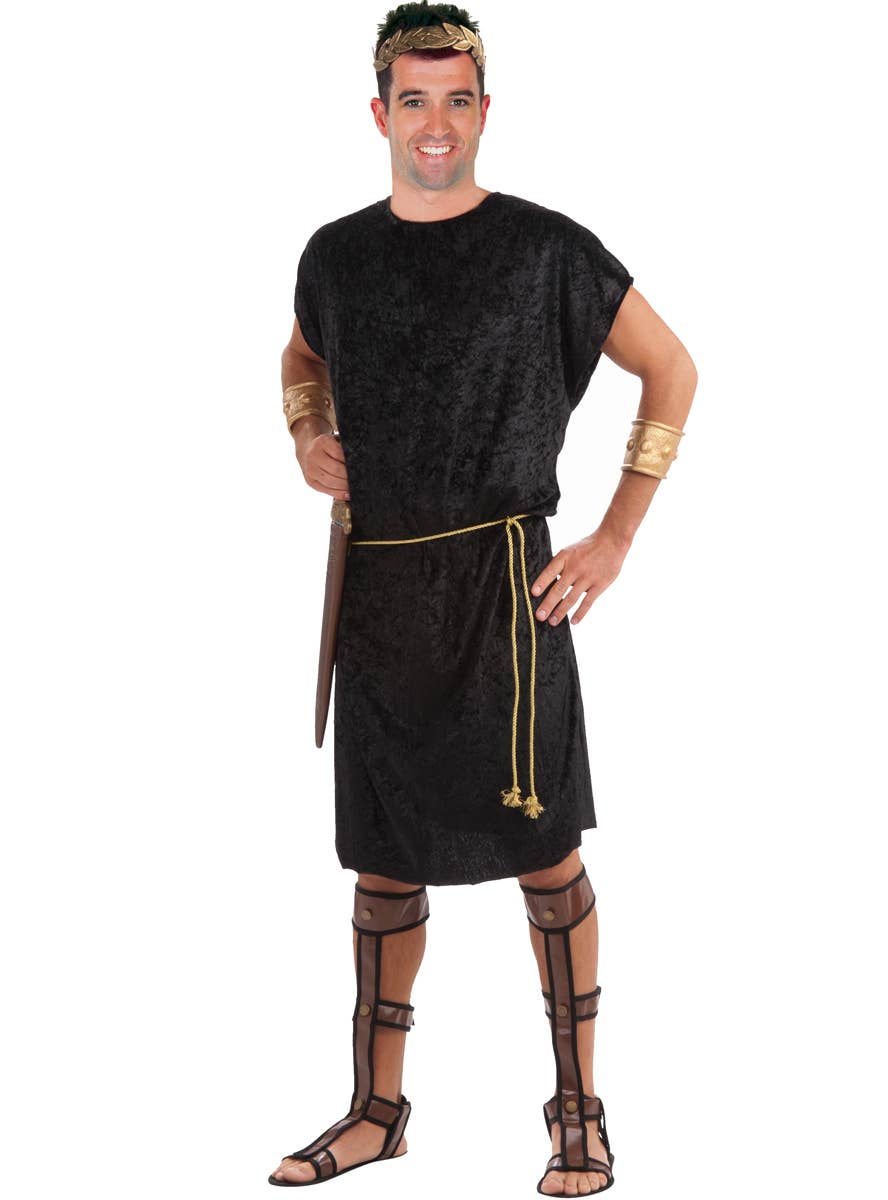 Buy Valiant Mens Black Velvet Roman Toga Costume - MyDeal Australia