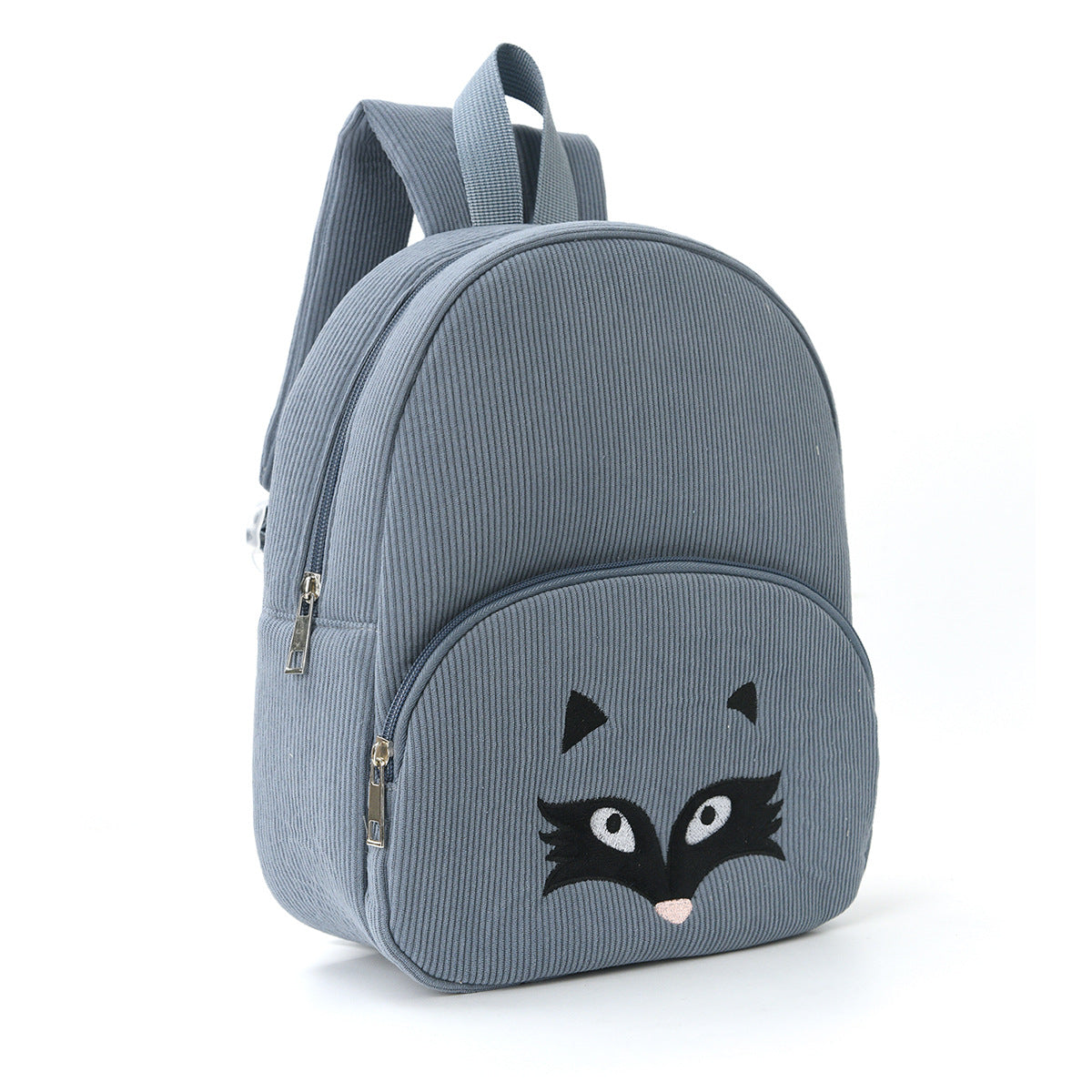Buy Cute Blue Fox Backpack - Soft Corduroy Material with Adjustable ...