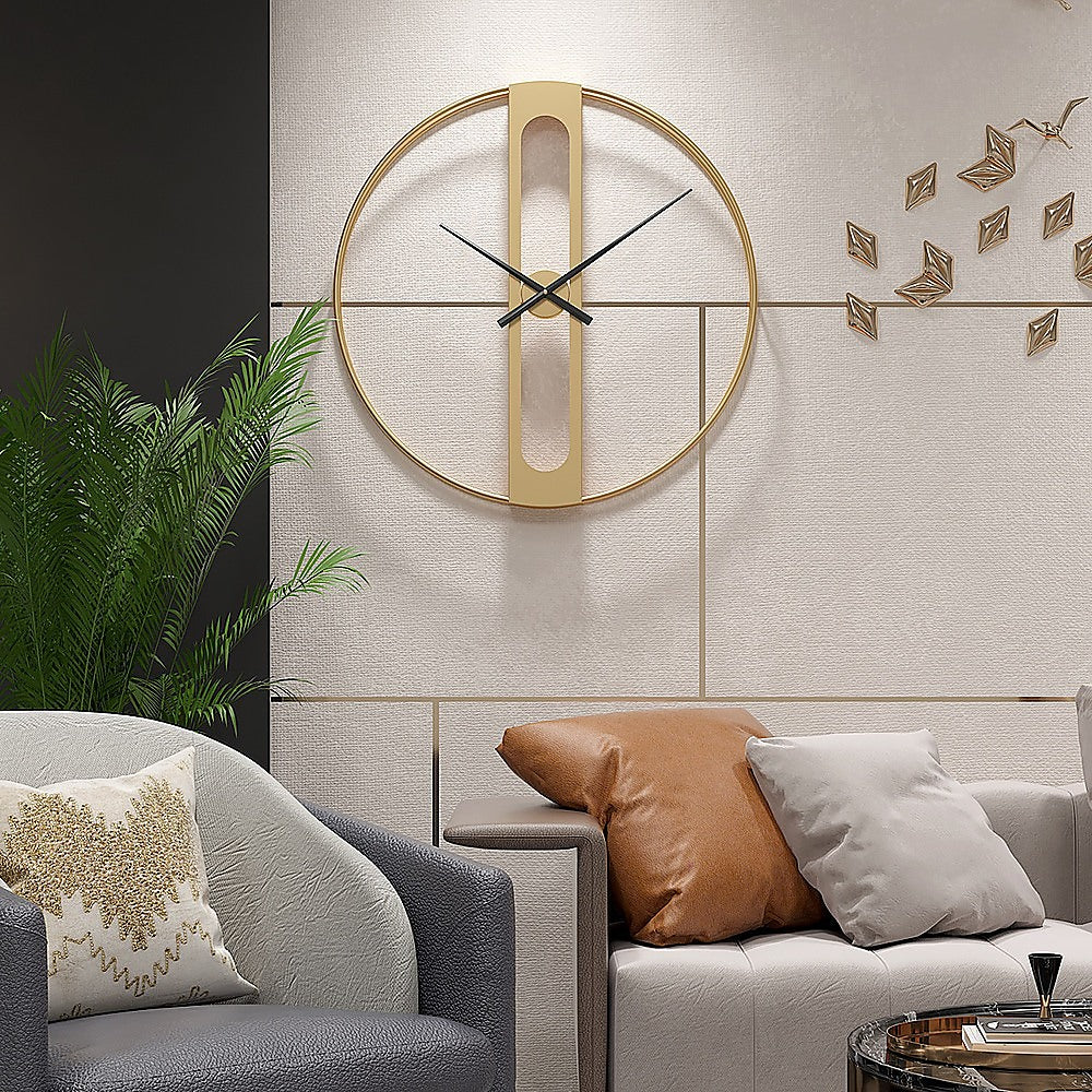 Buy Gold Clover Metal Wall Clock - MyDeal Australia