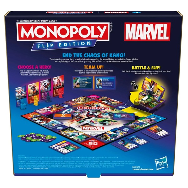 Buy Monopoly Flip Edition Marvel Board Game - MyDeal Australia