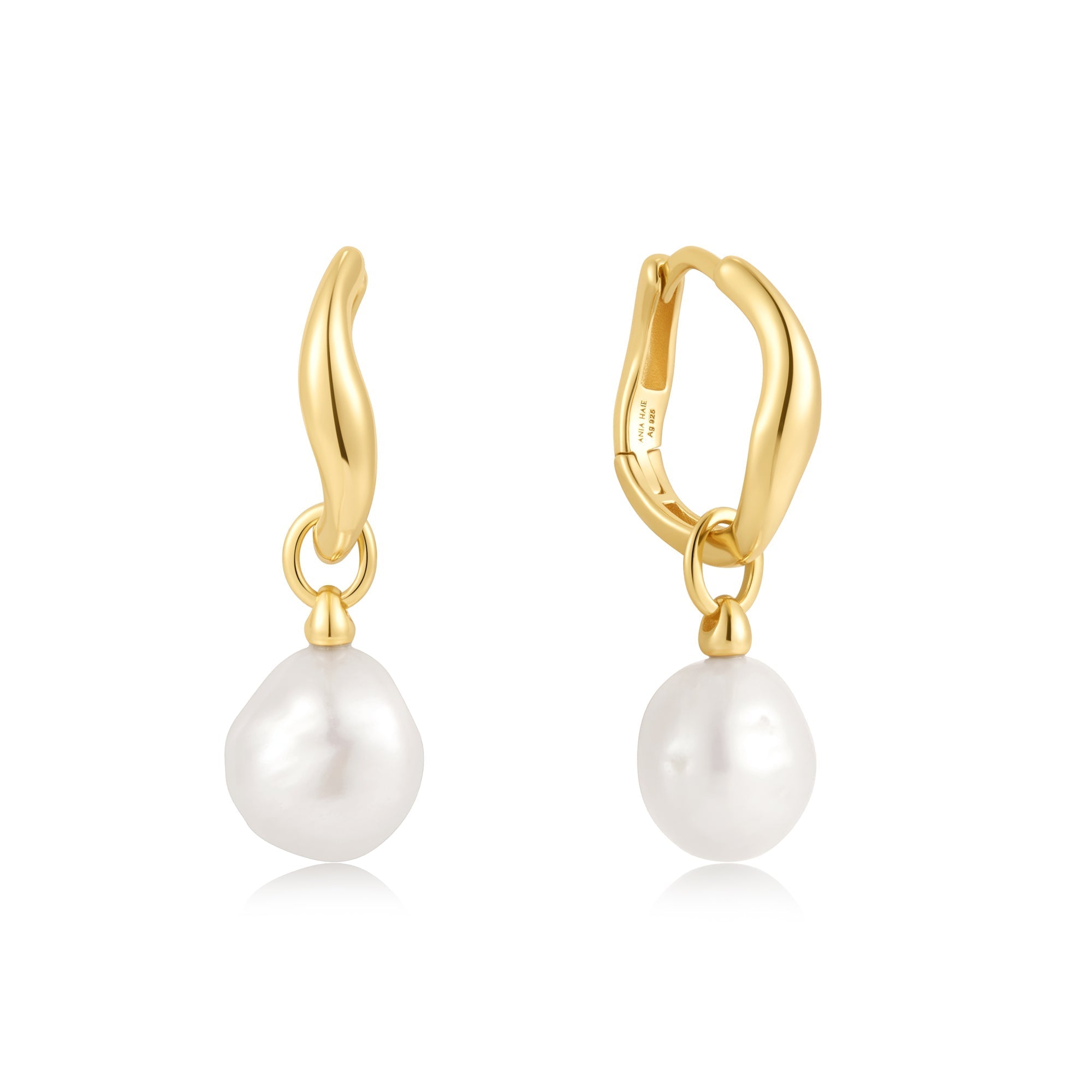 Buy Ania Haie Freshwater Pearl Drop Hoops - MyDeal Australia