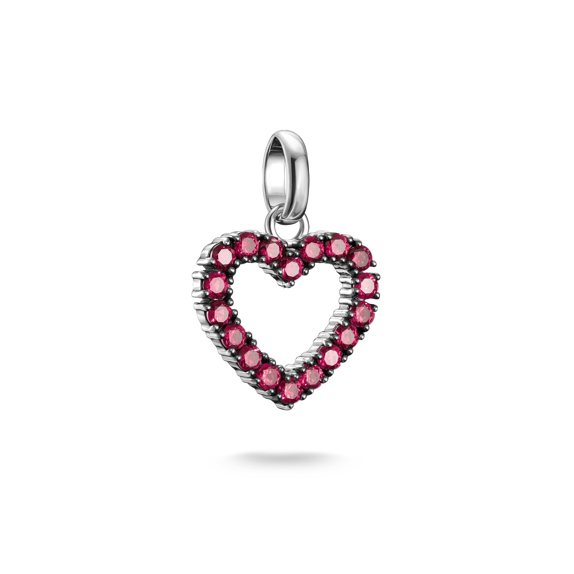 Buy THOMAS SABO Connect Charm heart with red stones - MyDeal Australia